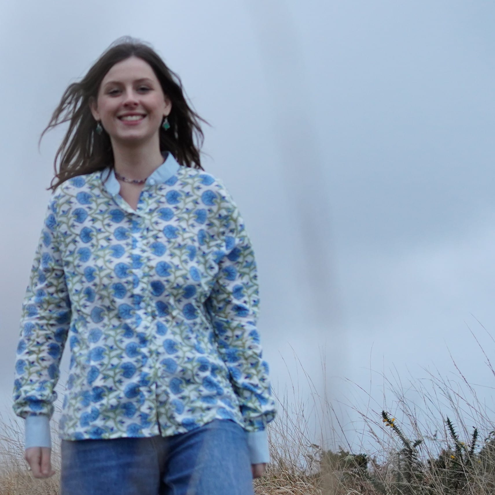 Cobalt Carnation Felicity Shirt – Crimson Peacock