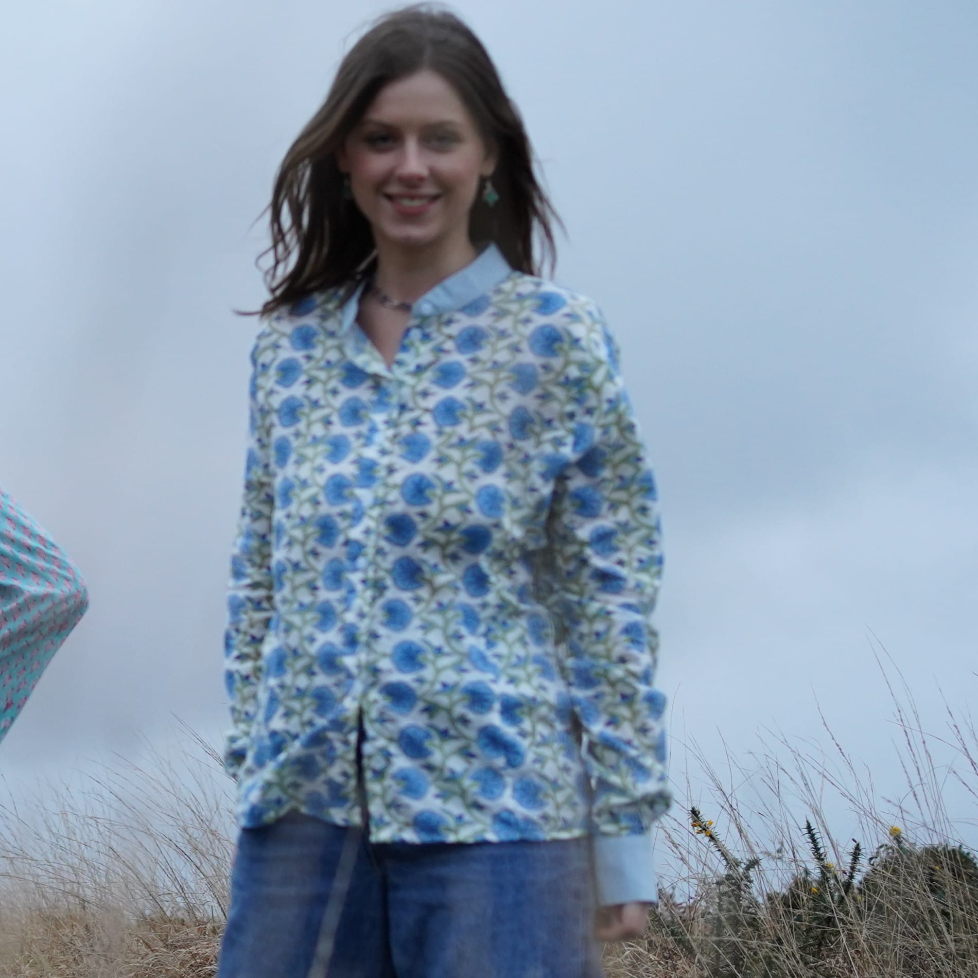 Cobalt Carnation Felicity Shirt – Crimson Peacock